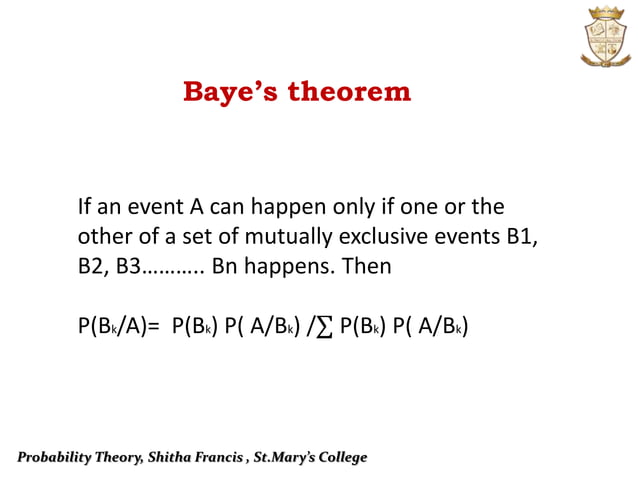 Statistics:Probability Theory | PPTX