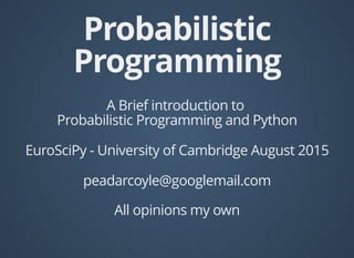 Probabilistic Programming in Python | PPT