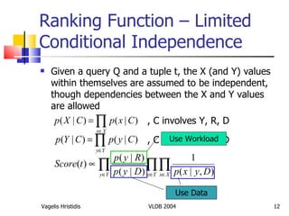 probabilistic ranking | PPT | Databases | Computer Software and Applications