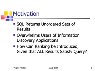 probabilistic ranking | PPT | Databases | Computer Software and ...