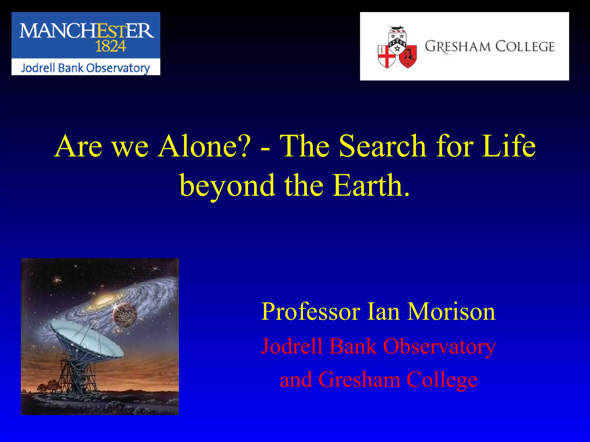 Ian Morison | PPT | Space and Astronomy | Science