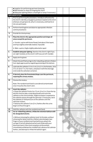 Proc. 1 ob catheterization | PDF