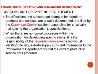 Establishing, creating and organizing requirement of contract | PPT