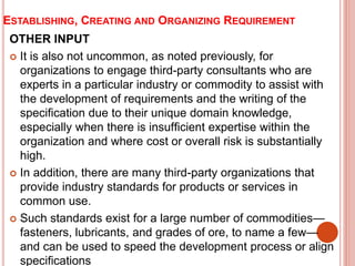 Establishing, creating and organizing requirement of contract | PPT