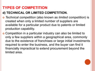 locating and developing sources of supply & types of competition. | PPT