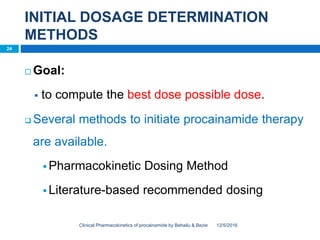 clinical pharmacokinetics of Procainamide | PPTX