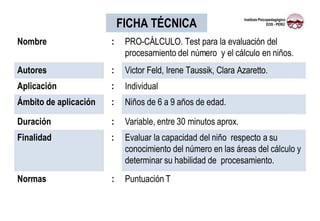 PRO CALCULO PPT FICHAS DEL TEST EN FORMATO PDF | PDF