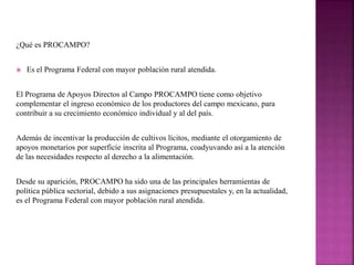 PROGRAMA-PROCAMPO | PPTX
