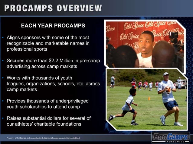 Pro camps national overview wal-mart | PPTX | American Football | Sports