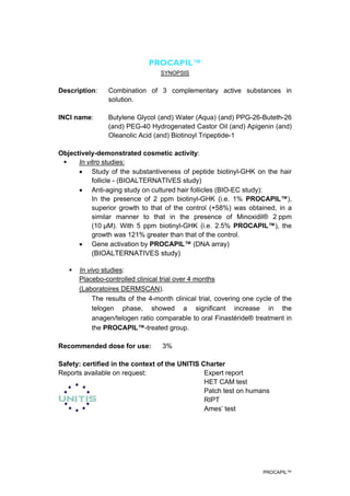 Estudios científicos de Procapil™ | PDF
