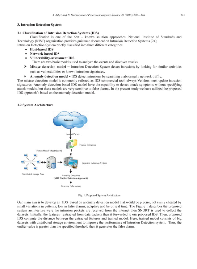 Intrusion Detection System Ids Anomaly Detection Using Outlier Detection Approach Pdf