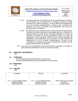 Procediimentosparaprocedimientos | PDF