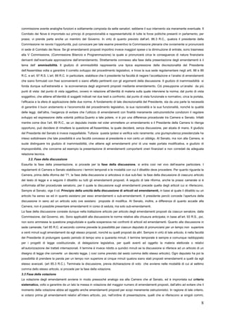 Procedimento legislativo e potere di emendamento | PDF