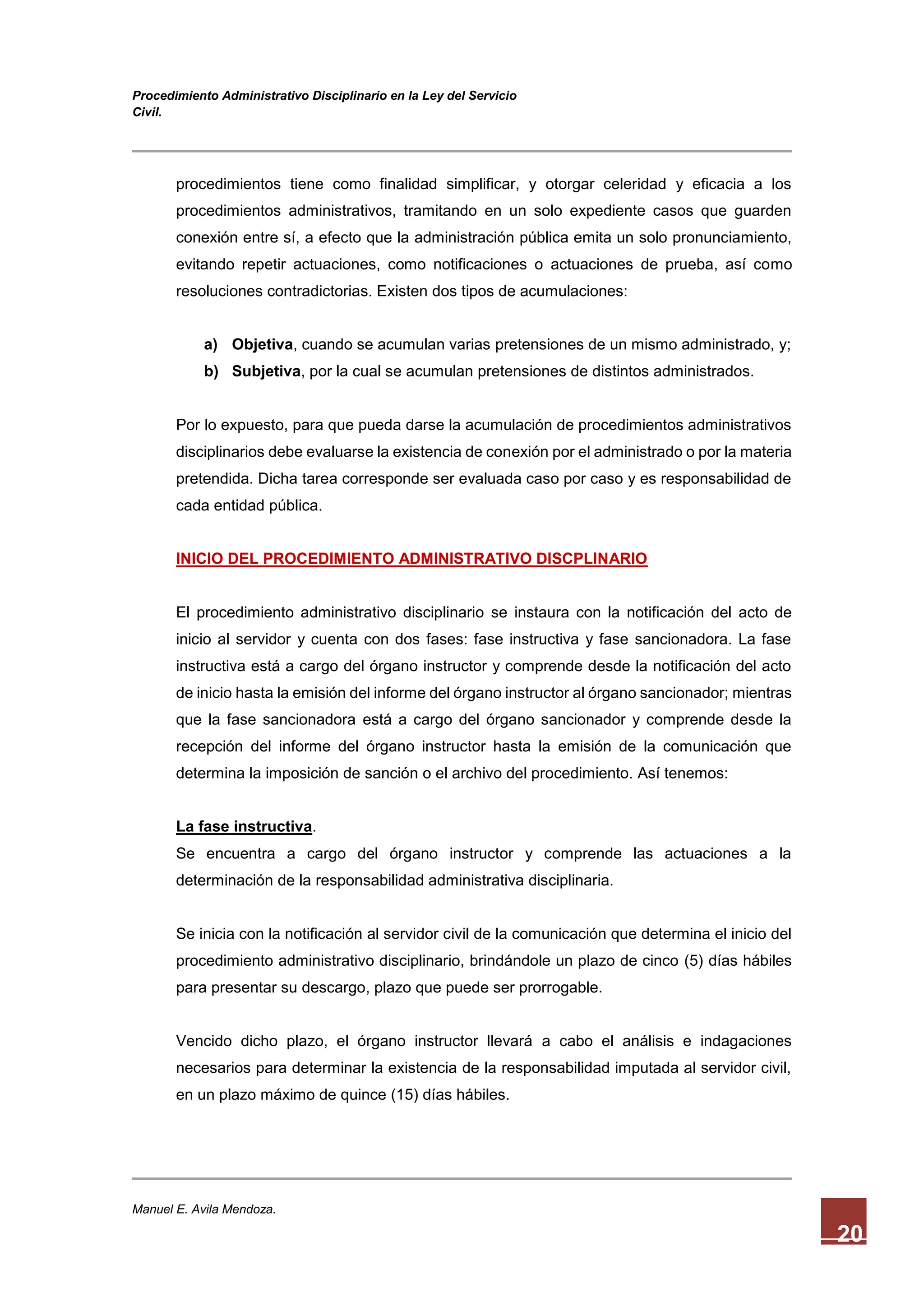 Procedimiento Administrativo Disciplinario | PDF
