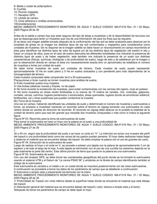 Procedimiento monitoreo de agua y suelo | DOC