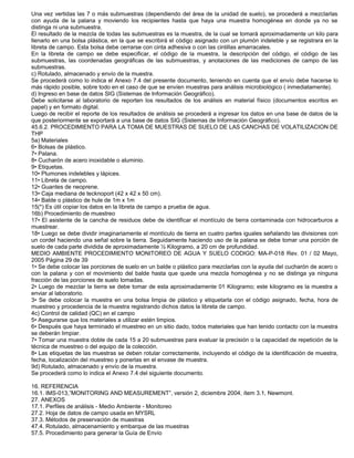 Procedimiento monitoreo de agua y suelo | DOC