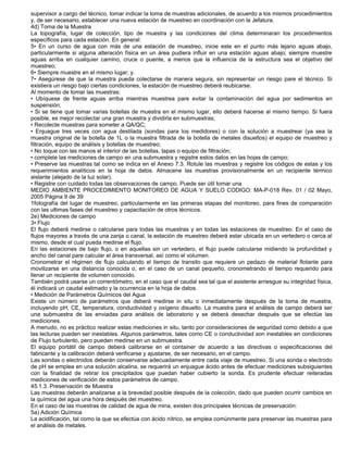 Procedimiento monitoreo de agua y suelo | DOC