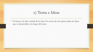 Procedimiento para analizar una obra expositiva. vocabulario, contexto ...