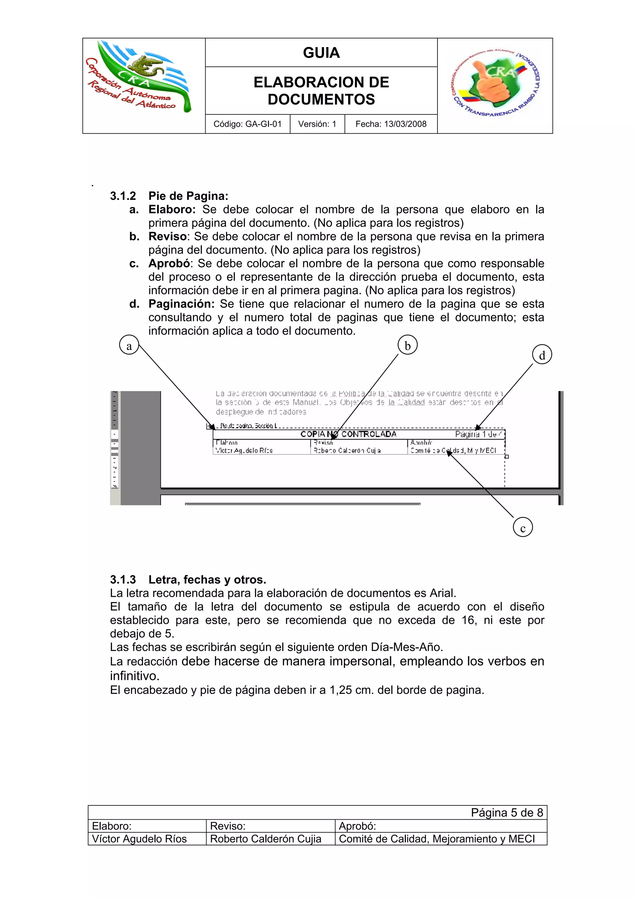 Procedimiento para la elaboracion de documentos | PDF