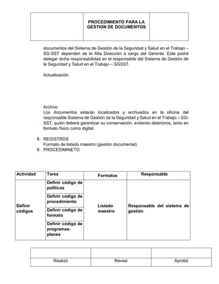 PROCEDIMIENTO PARA MATRIZ DE DOCUMENTOS.docx