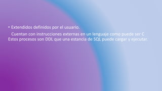 Procedimientos de almacenado | PPTX