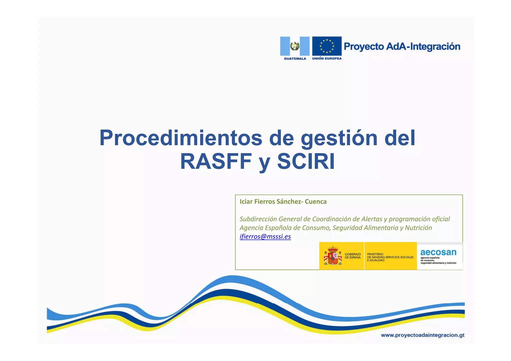 Procedimientos de gestión del rasff y sciri | PDF