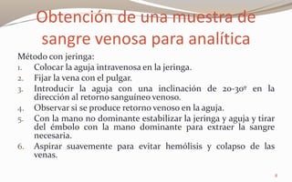 Procedimientos para venopunción | PPTX