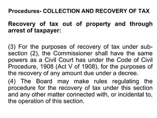 Procedues (collection and recovery) | PPT