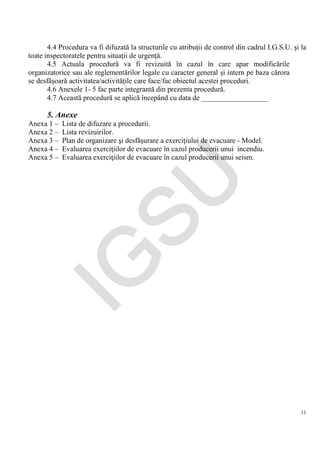 Procedura -evacuare-unitati-invatamant-2015 | PDF