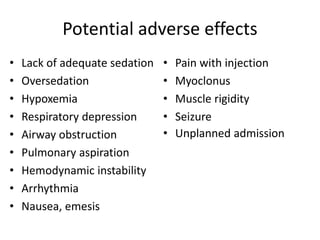 Procedural analgesia and sedation adverse event | PPT