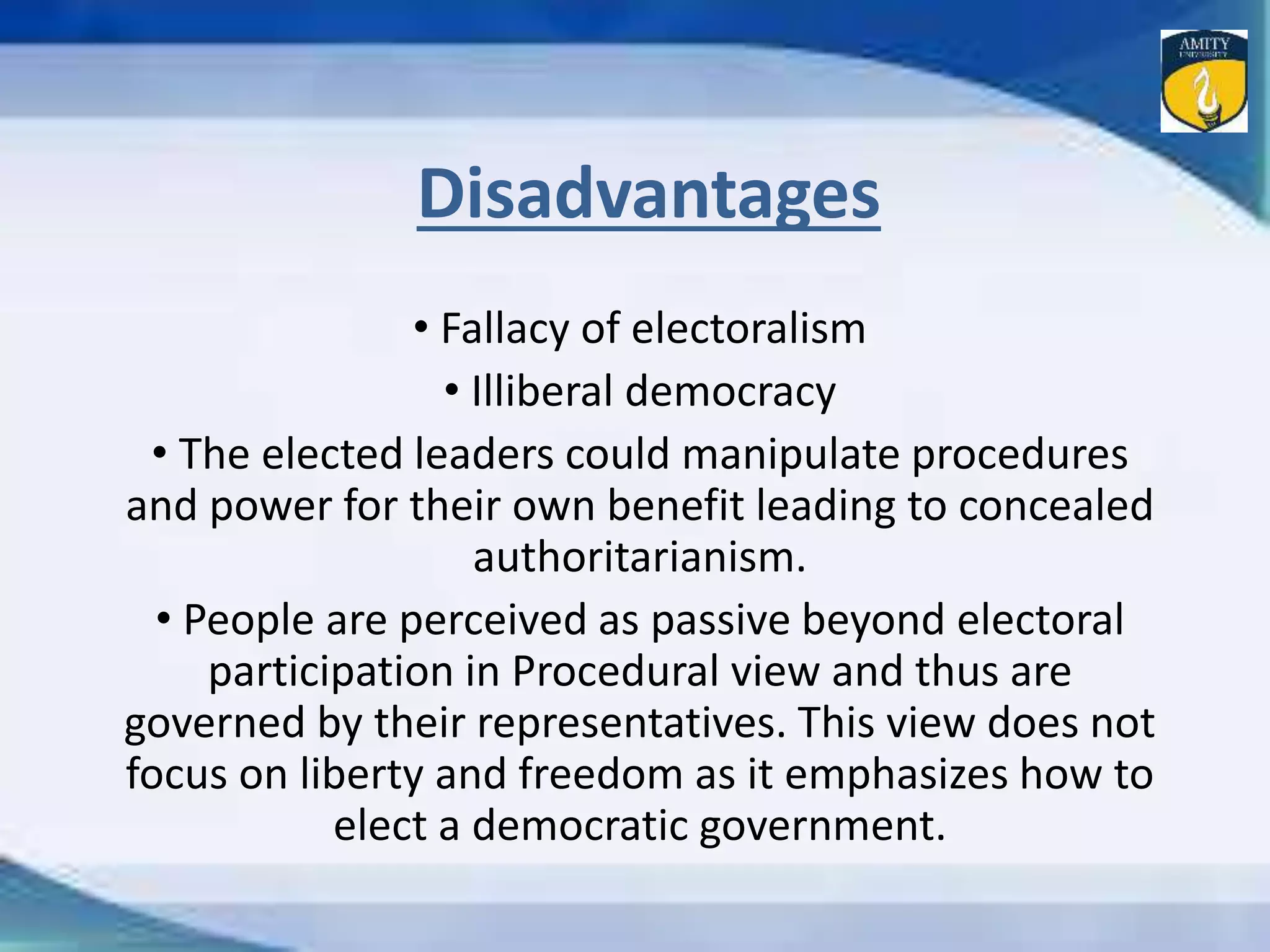 Procedural democracy | PPTX