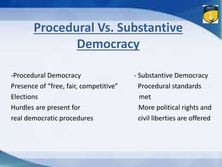 Procedural democracy | PPTX
