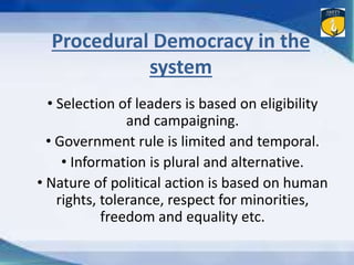 Procedural democracy | PPTX