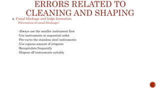 Procedural errors in endodontics | PPTX