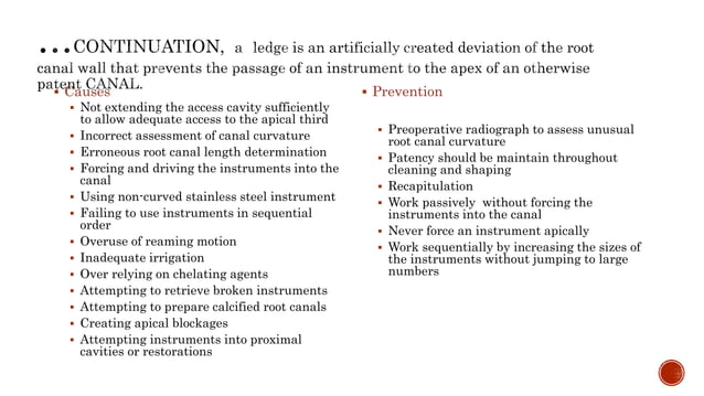 Procedural errors in endodontics | PPTX | Dental Health | Diseases and ...