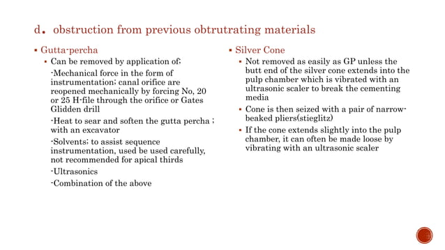 Procedural errors in endodontics | PPTX | Dental Health | Diseases and ...