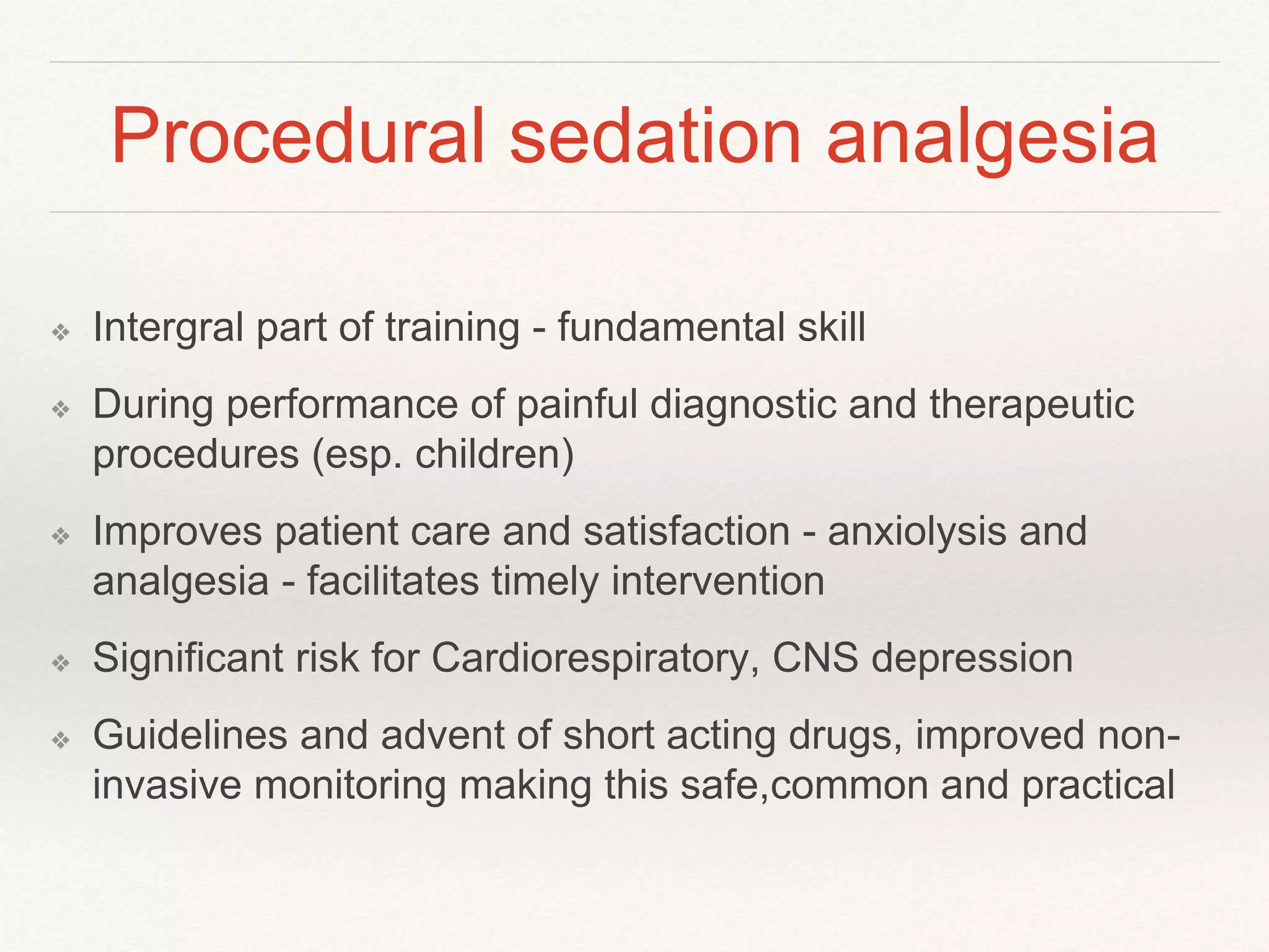 Procedural sedation and analgesia | PPTX