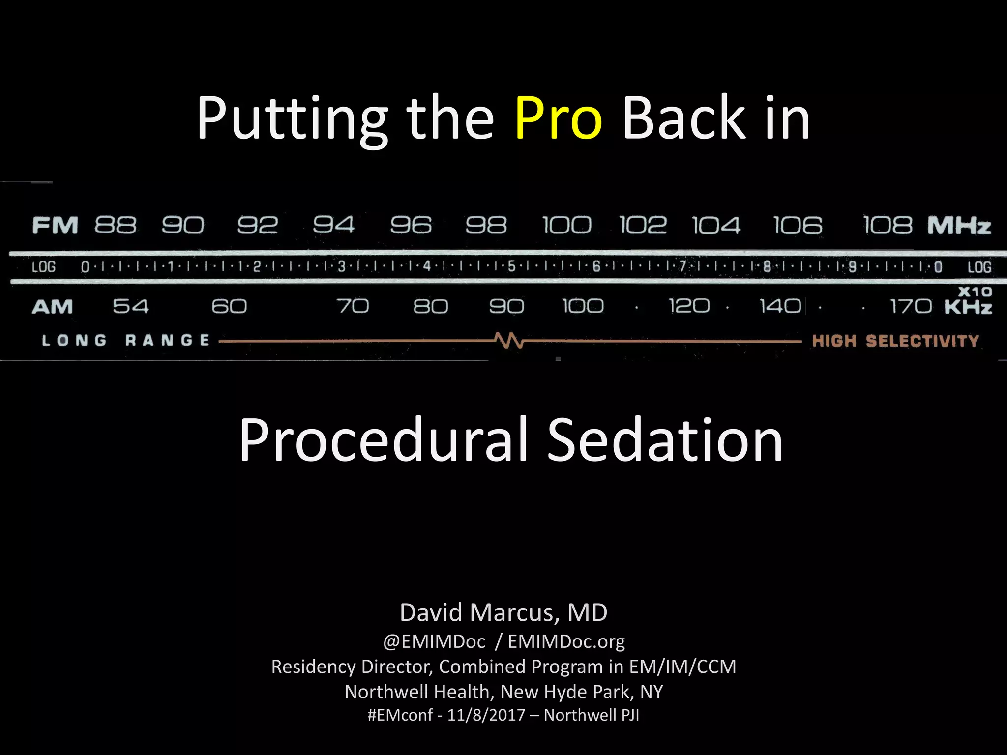 Procedural Sedation and Analgesia in the Emergency Department | PDF