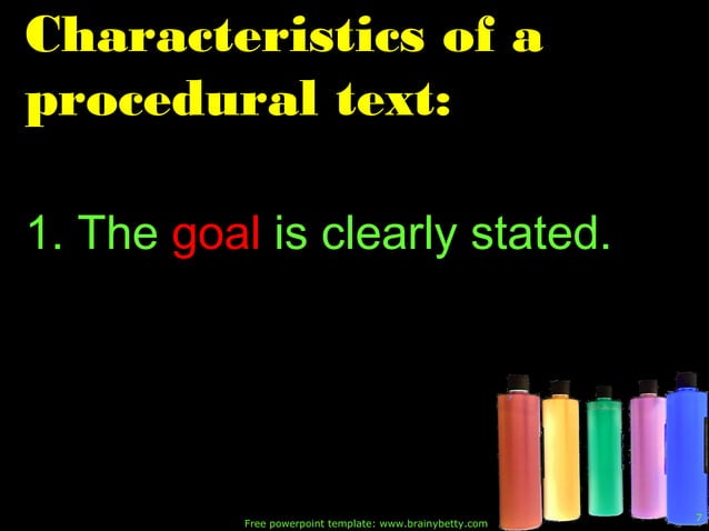 Features of a Procedural Text | PPT | Desktop Publishing | Computer ...