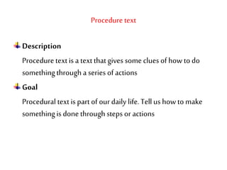 Procedural text | PPT