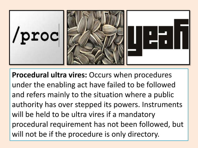 Delegated Legislation: Procedural Ultra Vires | PPTX