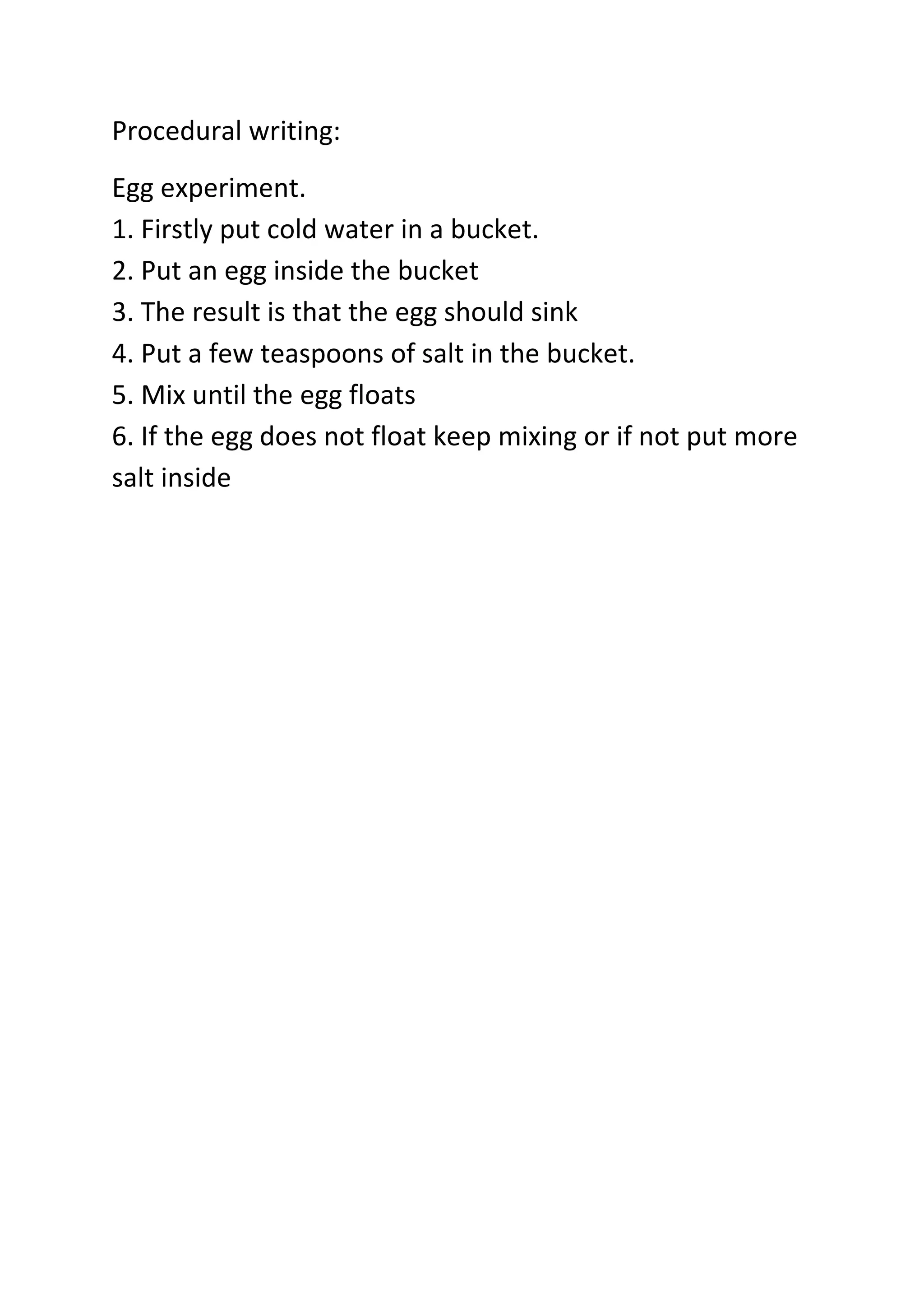 Procedural writing | PDF