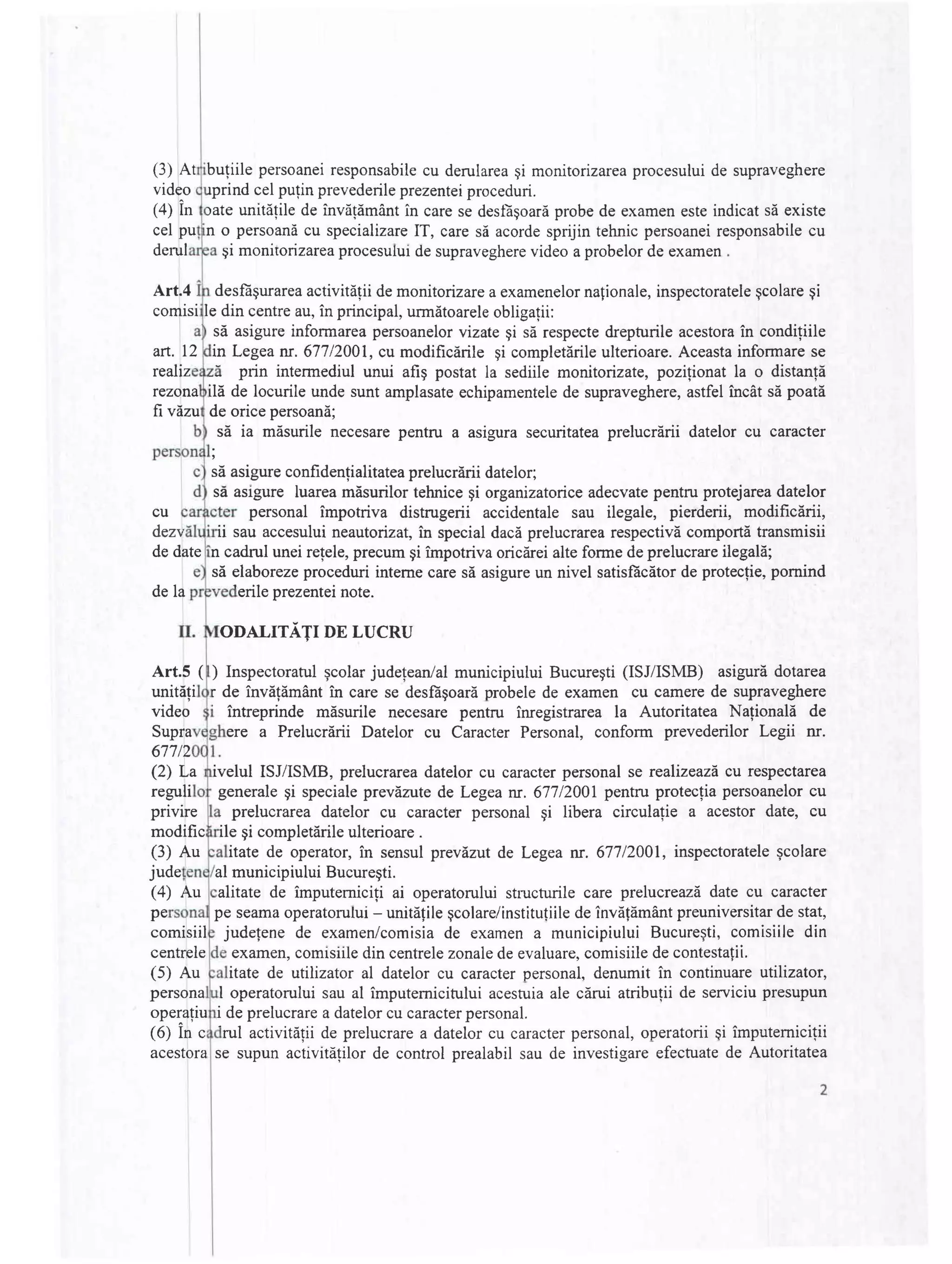 Procedura operationala camere_supraveghere_video_examennationale2012 (1 ...