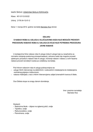 Procedura ugovaranja 2013 | PDF