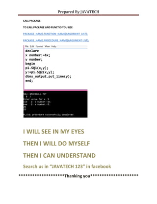 Procedure and Function in PLSQL | PDF