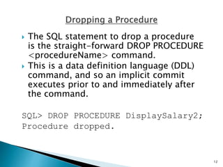pl/sql Procedure | PPTX