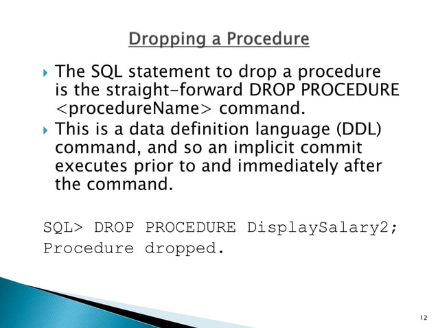pl/sql Procedure | PPTX