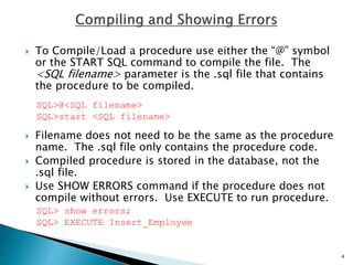 pl/sql Procedure | PPTX
