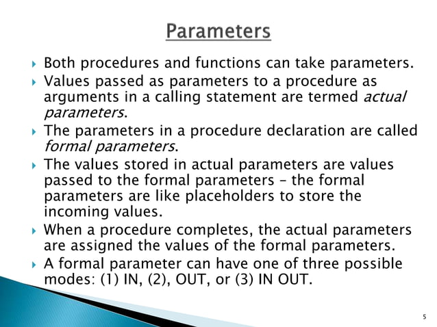 pl/sql Procedure | PPTX