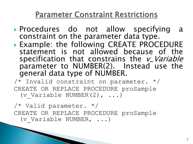 pl/sql Procedure | PPTX